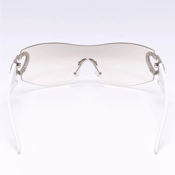 Rebellious Rose Accessories Pc Rimless Double Heart Shaped Y2k